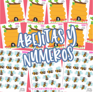 Actividades para preescolar - Abejitas y números - Mandilito Lindo