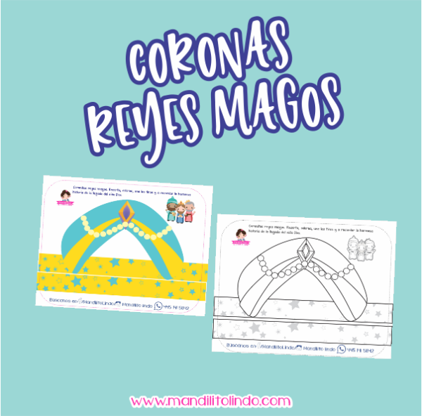 Coronas Reyes Magos Actividad - Mandilito Lindo