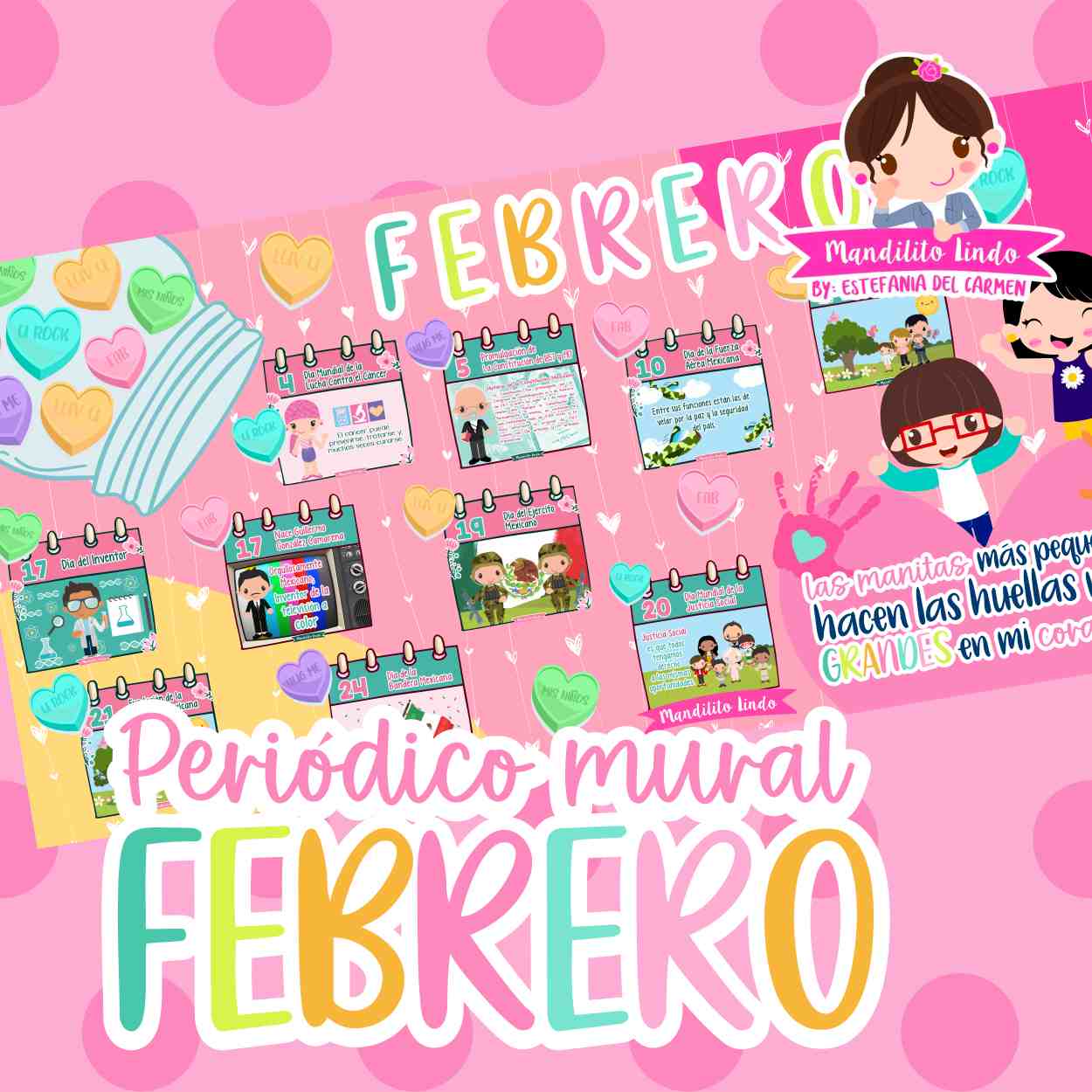 Friso: Periódico mural Febrero- descárgalo en PDF e imprime en lona ...